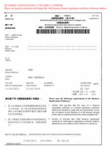 Incorporation documents of Hong Kong Limited Company - The Complete List